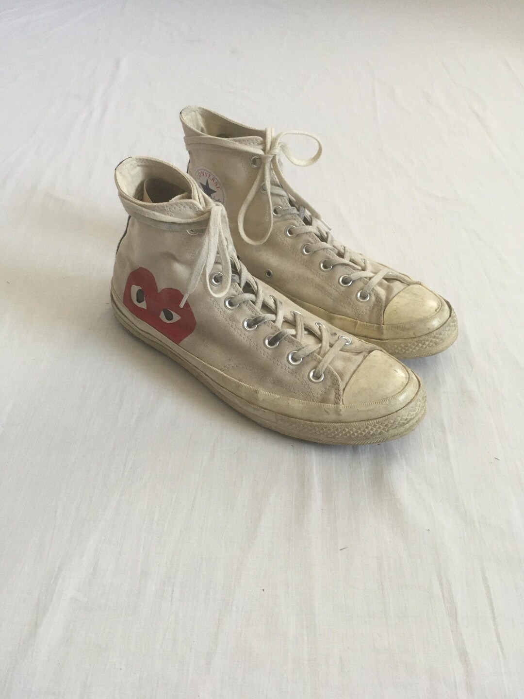 Vintage Converse Comme Des Garcon Play 11 High Top All Stars White ...