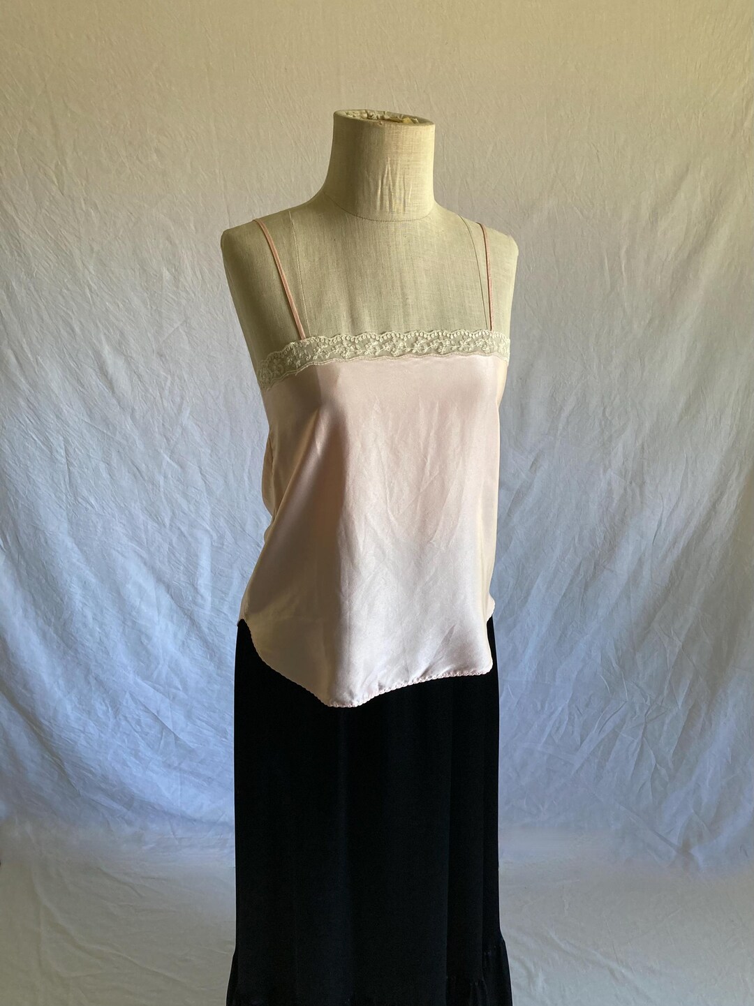 Vintage Lejaby Pink Silk Camisole Lace Trim Made in France - Etsy