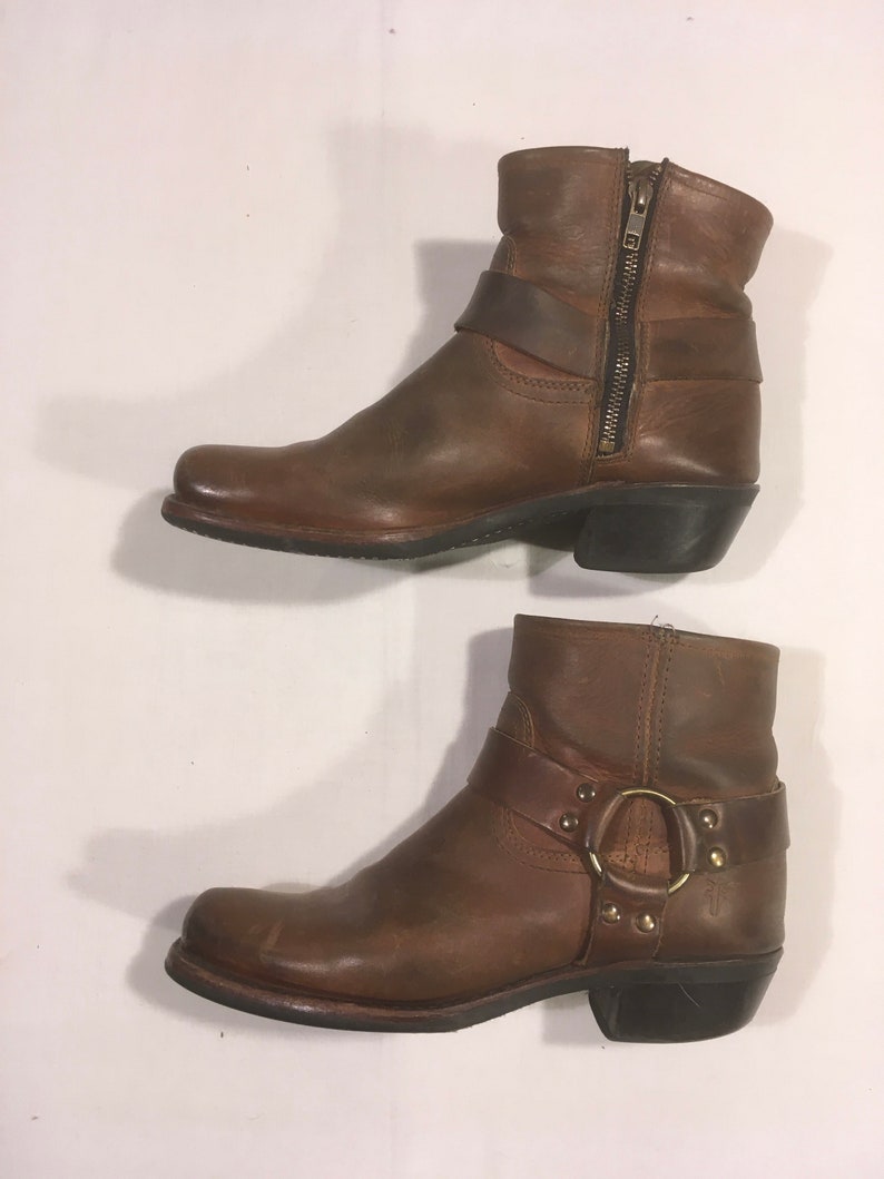 Vintage 90s Frye Side Zip Harness Boots Engineer Boots Ankle - Etsy