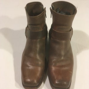 Vintage 90s Frye Side Zip Harness Boots Engineer Boots Ankle Boots Made ...