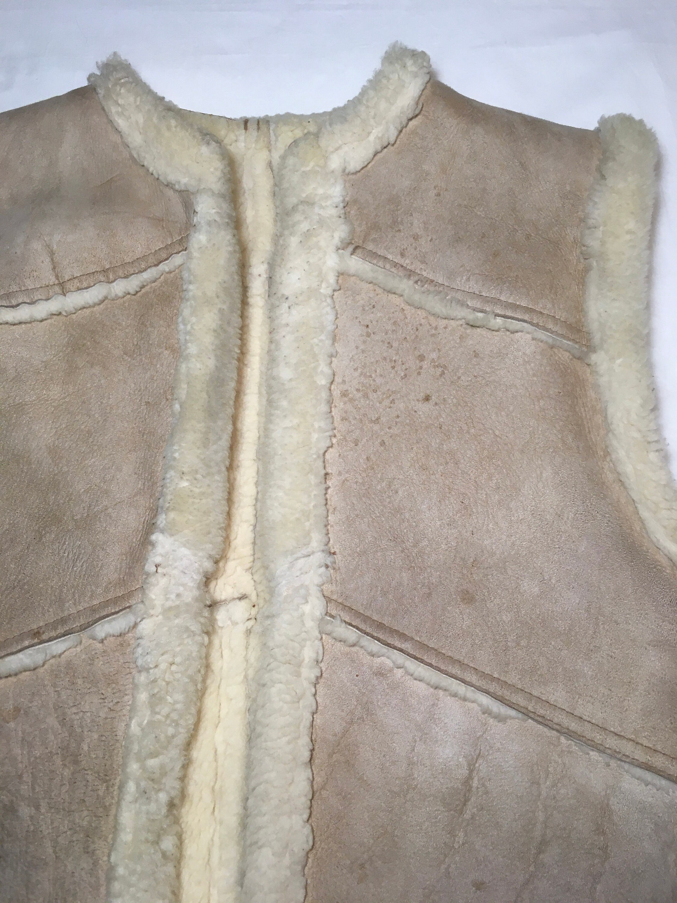 Vintage 70s Handmade Sheepskin Shearling Leather Suede Fleece - Etsy