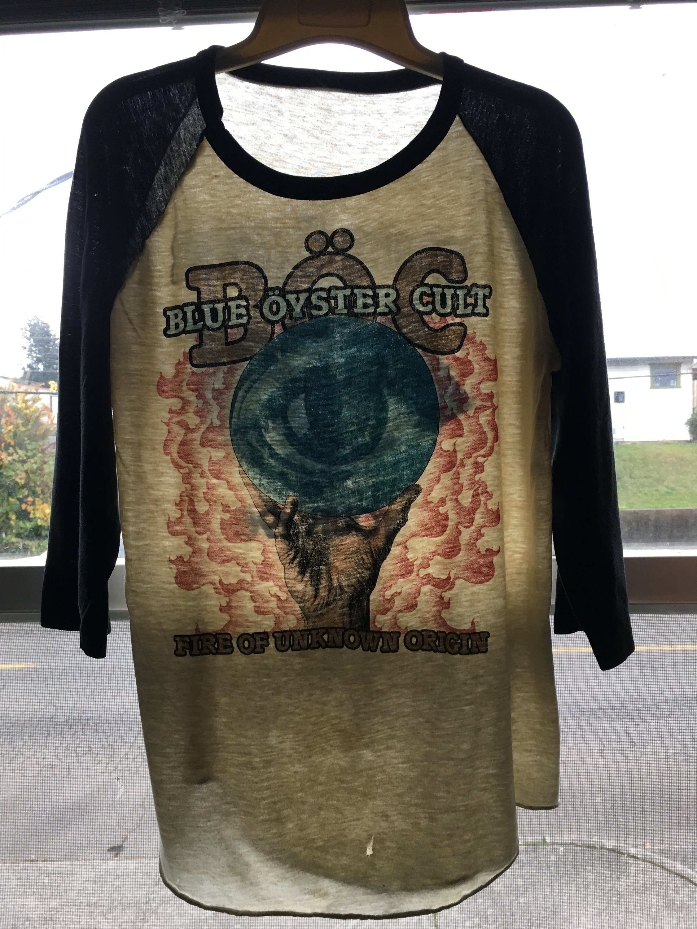 Vintage 80s 1981 Boc Blue Oyster Cult Fire of Unknown Origin Rock Band ...