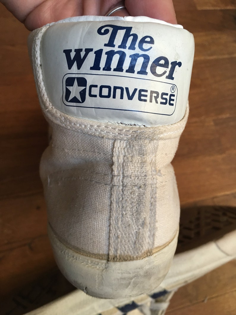 Vintage 70s Converse the Winner 3 Stripes Canvas Hi Top | Etsy