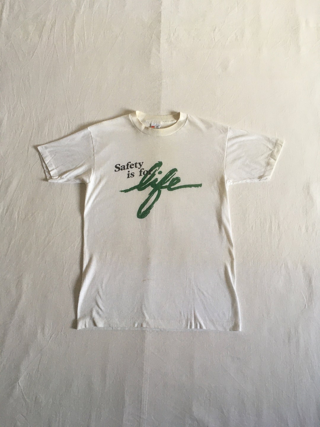 Vintage 80s Safety is for Life T Shirt Ss Tee Signal Made in Usa - Etsy