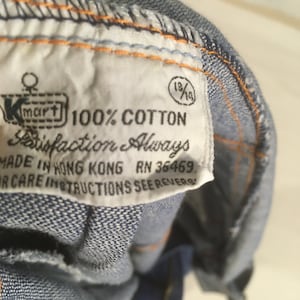 Vintage 70s Kmart NOS Blue Jean Bib Overalls Orange Stitch W30 ...