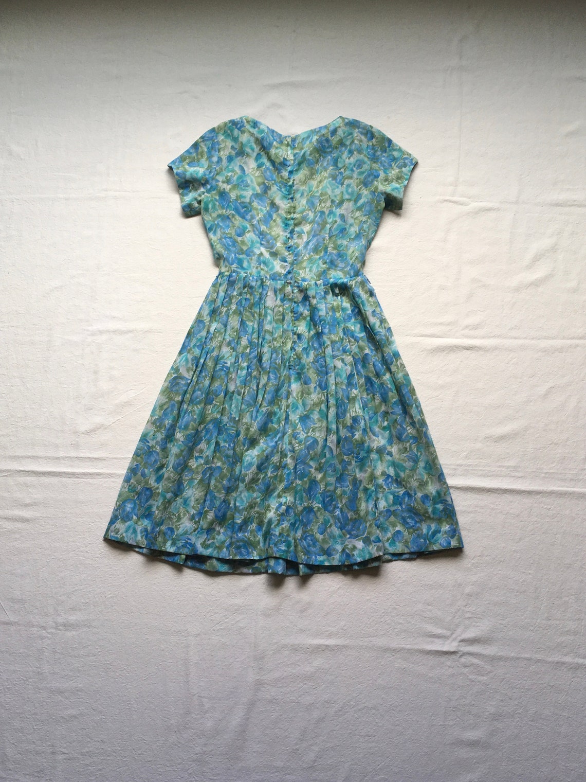 Vintage 50s Leslie Fay Musettes Floral Pin Tuck Pleat Shirt - Etsy