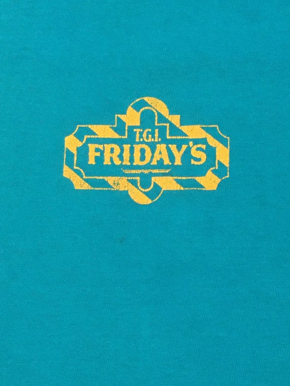 vintage 90s TGI Fridays restaurant promo t shirt Gild… - Gem