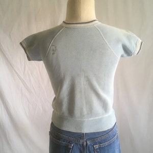 Vintage 60s Light Blue Raglan Short Sleeve Ringer Sweatshirt Youth Fit ...