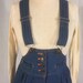 Vintage 70s Kmart NOS Blue Jean Bib Overalls Orange Stitch W30 ...
