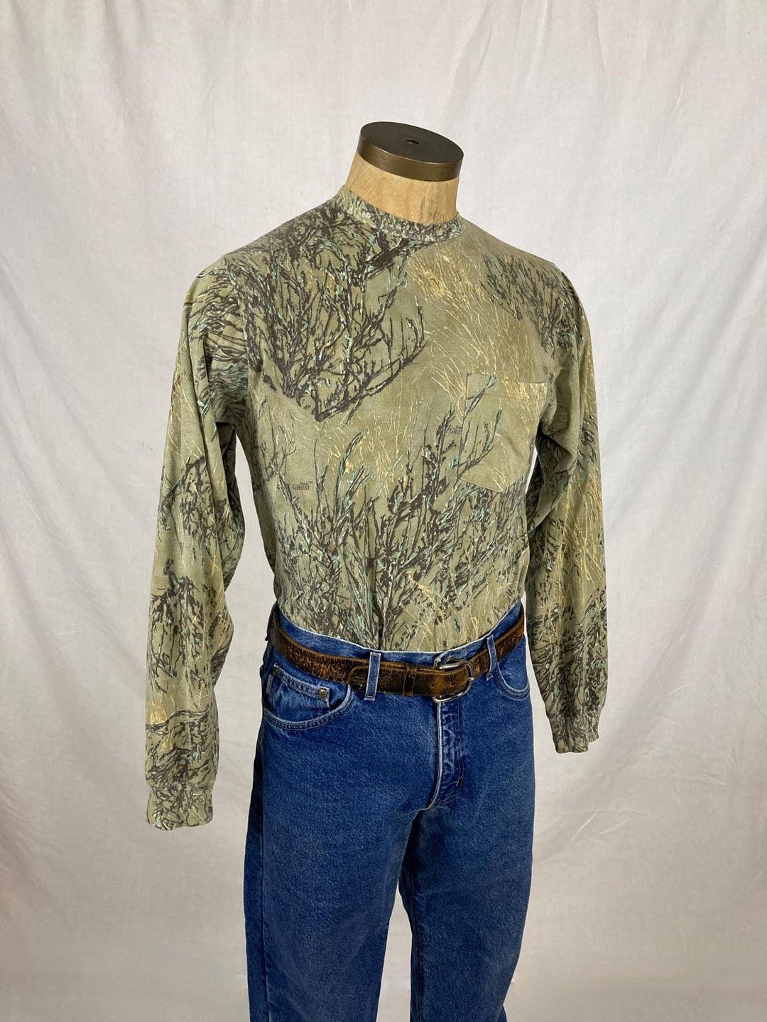 Vintage 90s Prairie Ghost Camo Long Sleeve T Shirt 1990s Camouflage ...