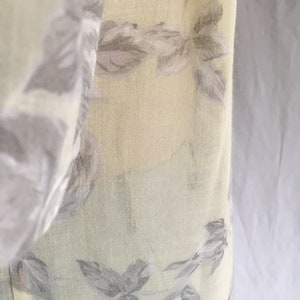 Vintage 80s Russ Togs Petites Sheer Gauze Yellow Grey Floral Blouse ...