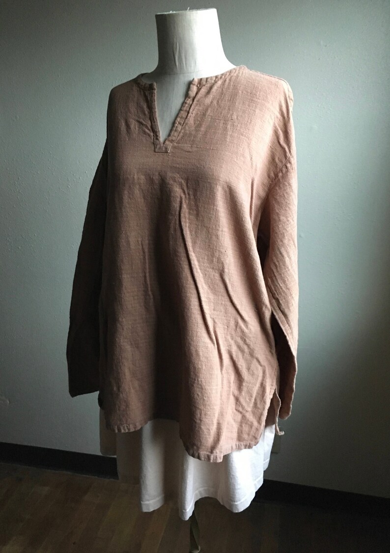 Vintage Neeru Kumar Label Beige Cotton Indian Kurta Shirt Made in India ...