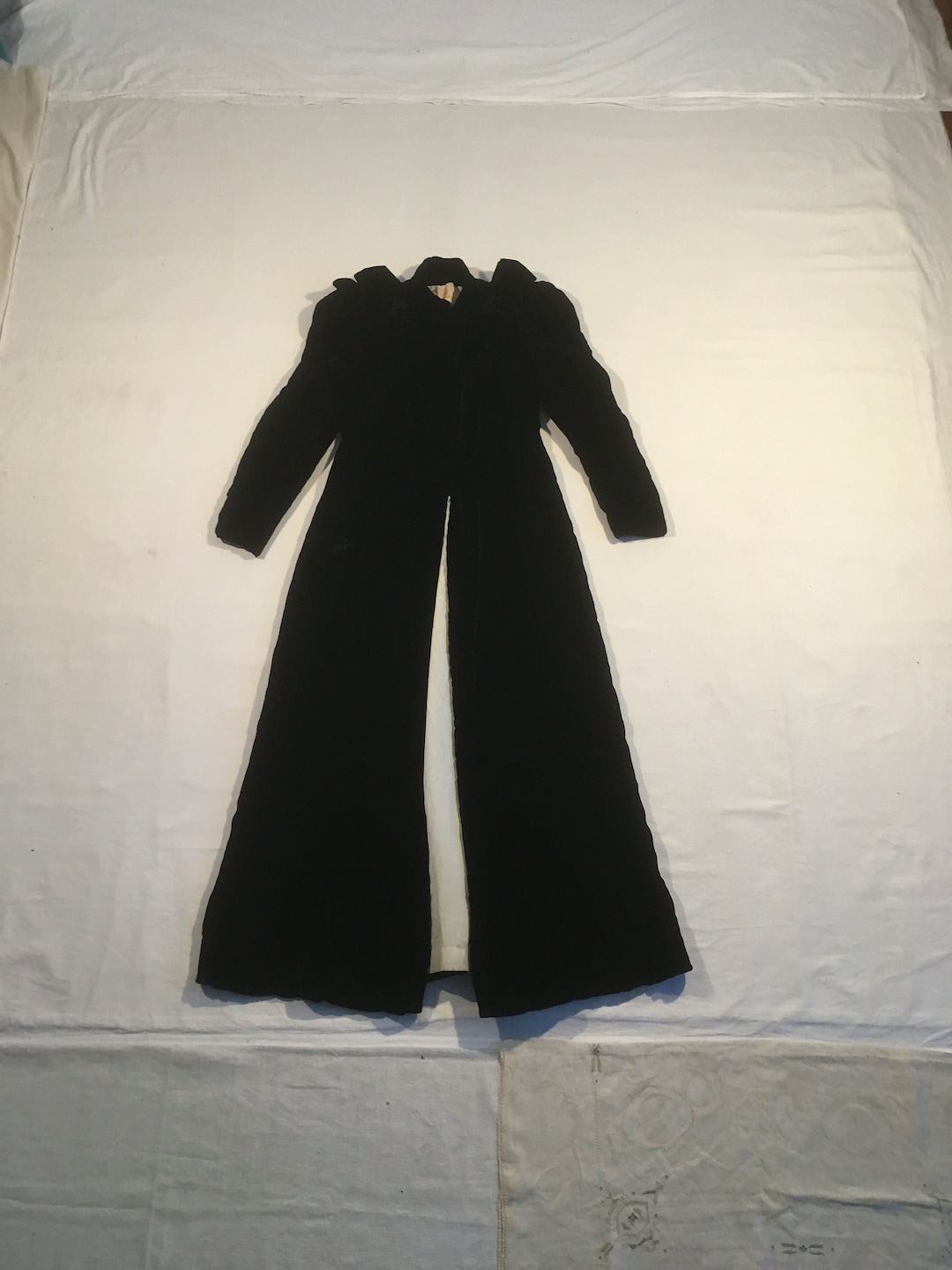 Vintage 30s Frederick Nelson Seattle Black Velvet Maxi Opera Coat - Etsy
