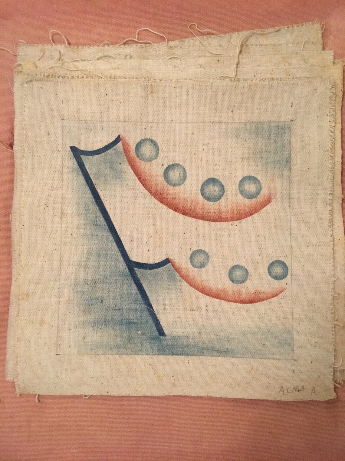 Vintage 20s Art Deco Student Stencil Pictures on Linen Set of - Etsy