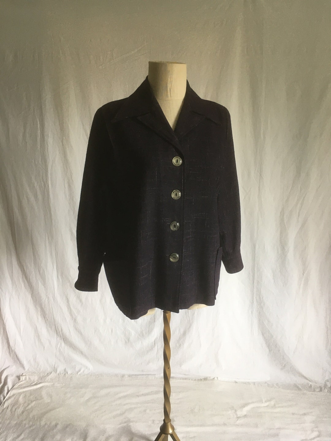 Vintage 50s Womens Hardy O Howard Portland Dark Blue Wool 49er Jacket ...