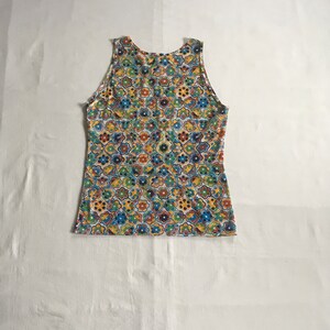 Vintage 60s Munsingwear Tri Color Nylon Novelty Abstract Floral Op Art ...