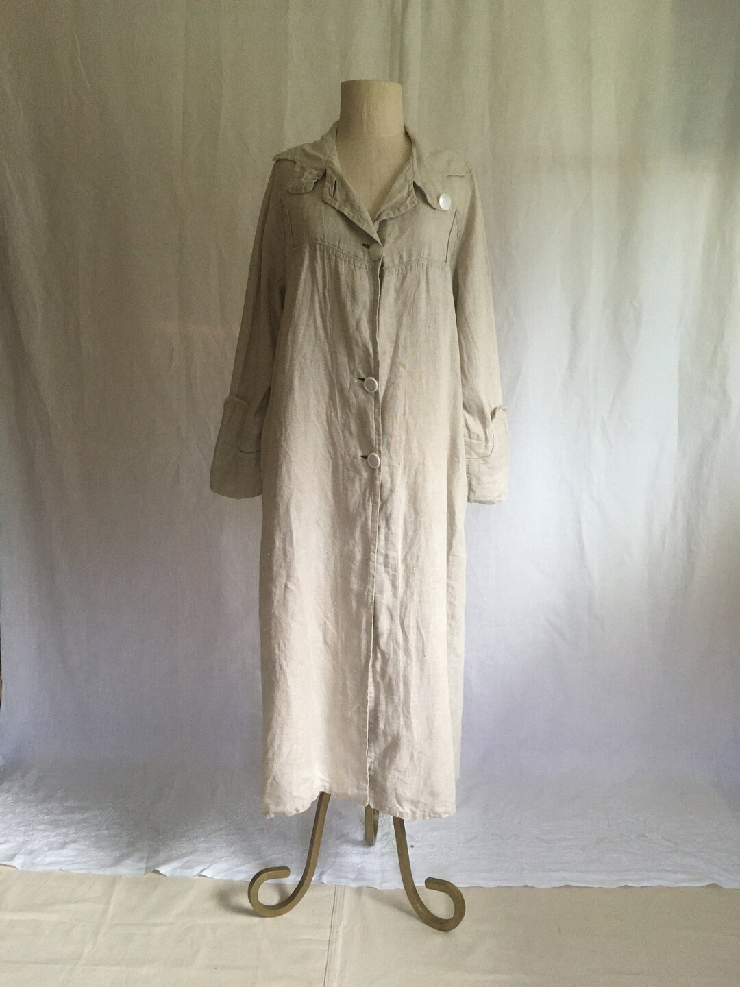 Vintage 20s Linen Duster Coat 1920s Womens Fashion Driving Coat ...