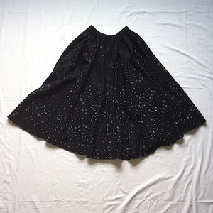 Vintage 40s Handmade Black Pinwheel Metallic Golden Stars Milky Way ...