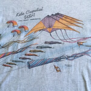 Vintage 90s Kite Capitol Usa Long Beach Washington San Segal Double ...