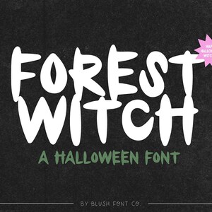 Instant .OTF Font DOWNLOAD "forest Witch" Creepy Halloween Font ...
