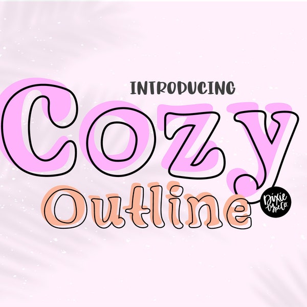 Outline Serif Font - Etsy