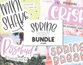Spring Font Bundle OTF Font Font Bundle Hand Lettered Font - Etsy