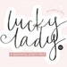 INSTANT .OTF DOWNLOAD "lucky Lady" a Beautiful Calligraphy Script Font ...