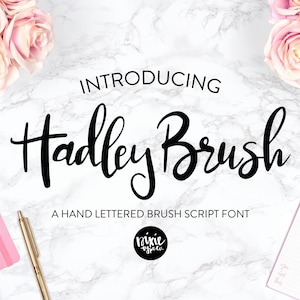 INSTANT .OTF DOWNLOAD "hadley Brush" Font File, .otf File, Script ...