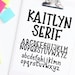 SVG Font INSTANT DOWNLOAD "kaitlyn Serif" Svg Font, Cut File, Monogram ...