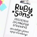 SVG Font INSTANT DOWNLOAD "ruby Sans" Svg Font, Cut File, Monogram ...