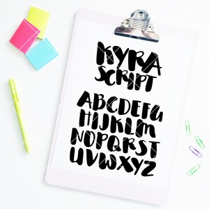 SVG Font INSTANT DOWNLOAD "kyra Script" Svg, Script Cut File, Monogram ...