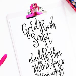 SVG Font INSTANT DOWNLOAD "gold Rush Script" Includes Caps, Svg, Script ...