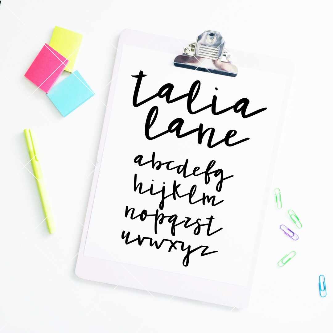 SVG Font INSTANT DOWNLOAD talia Lane Svg, Script Cut File, Cursive Font ...