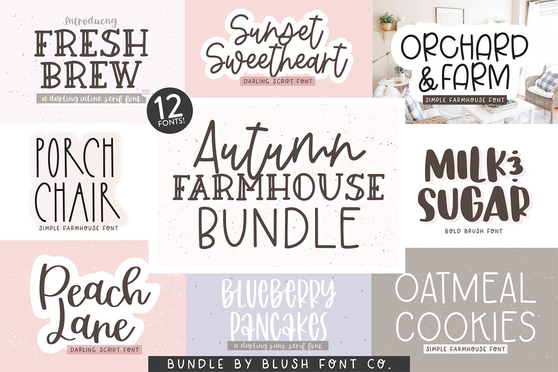 Autumn Font Bundle .OTF Installable Fonts Autumn Breeze - Etsy
