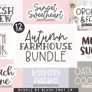 Autumn Font Bundle, .OTF Installable Fonts, Autumn Breeze, Cursive ...