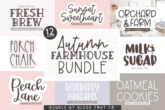 Autumn Font Bundle .OTF Installable Fonts Autumn Breeze - Etsy