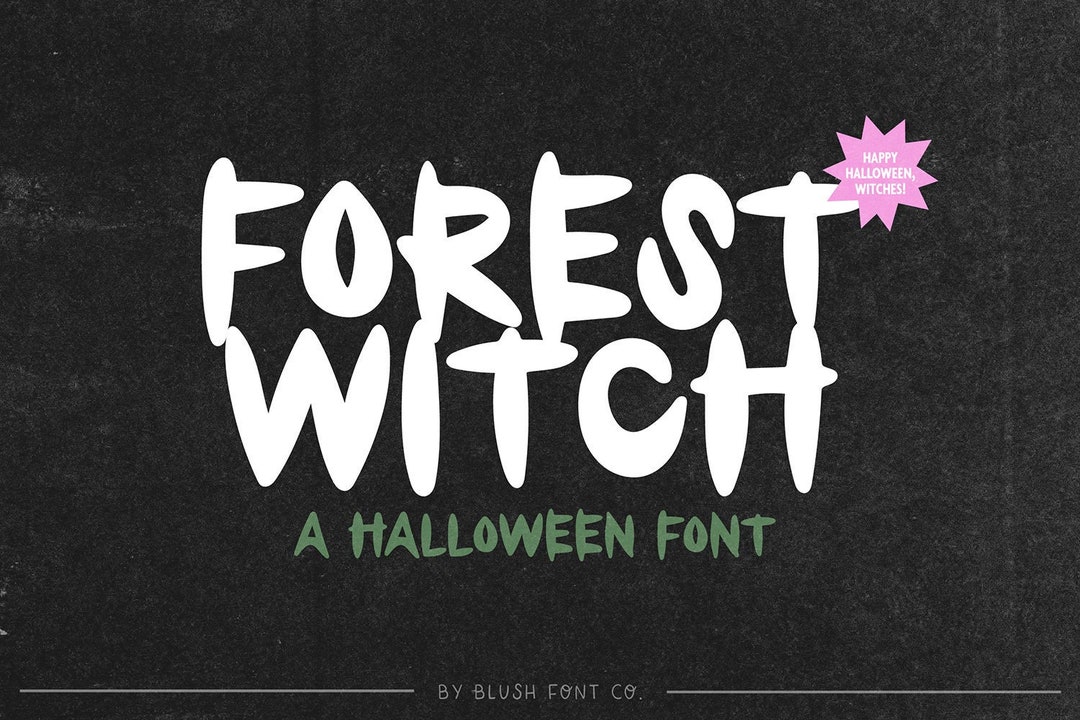 Instant .OTF Font DOWNLOAD "forest Witch" Creepy Halloween Font ...
