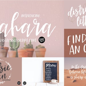 Desert Dreams Font Bundle, .OTF Installable Fonts, Cursive Fonts, Brush ...