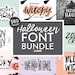 Halloween Font Bundle, .OTF Installable Fonts, Hand Lettered Fonts ...