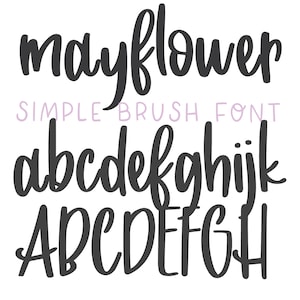 Instant .OTF Font "mayflower" Brush Font, Cute Fonts, Brush Fonts ...