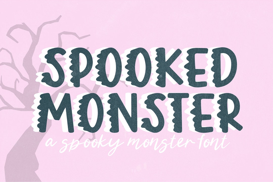 Instant .OTF Font DOWNLOAD "spooked Monster" Halloween Font, Monster ...