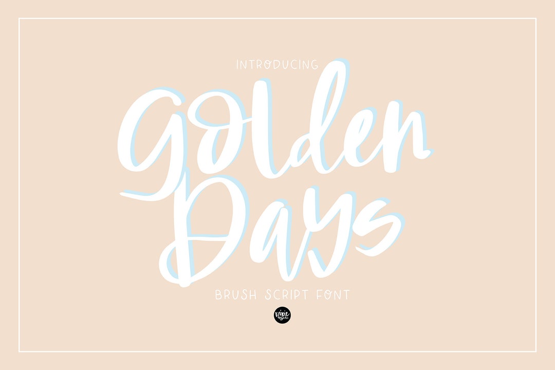 INSTANT .OTF DOWNLOAD "golden Days" Font File, .otf File, Script ...