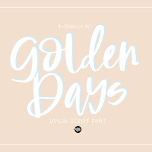 INSTANT .OTF DOWNLOAD golden Days Font File, .otf File, Script ...