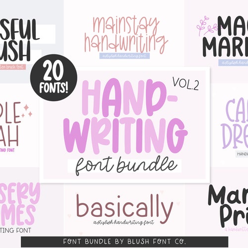 20 FONTS BRUSH Font Bundle Vol 2 Font Bundle for Cricut - Etsy 20 FONTS BRUSH Font Bundle Vol 2 Font Bundle for Cricut - Etsy