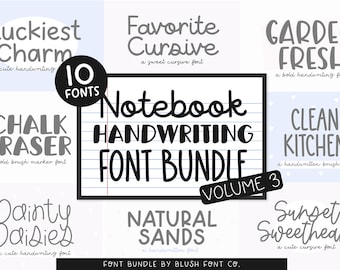 20 FONTS Handwriting Font Bundle Vol. 4, Font Bundle for Cricut ...