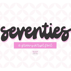 Instant .OTF Font "seventies" Retro Script Font, Boho Fonts, Groovy ...