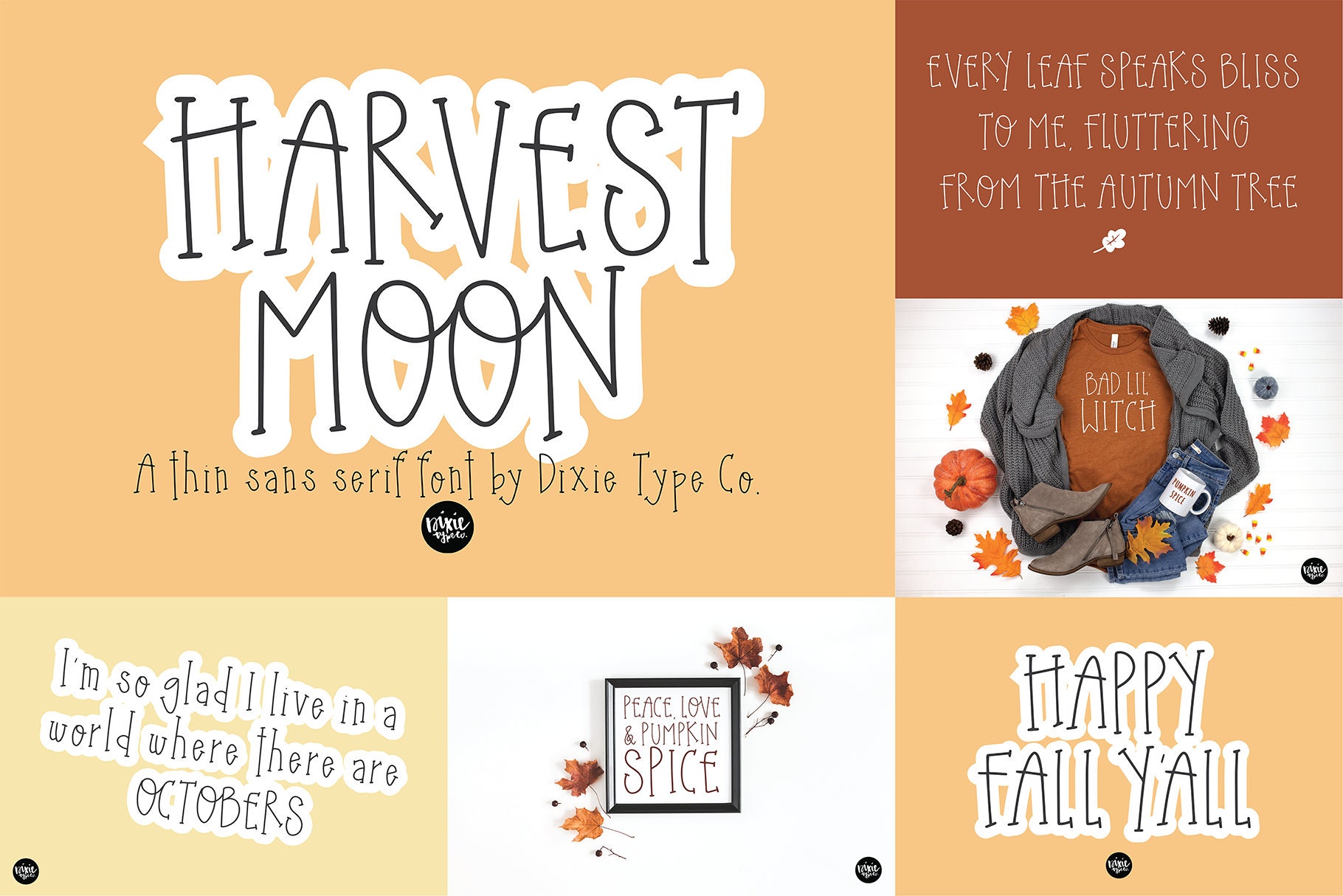Autumn Font Bundle, .OTF Installable Fonts, Autumn Breeze, Cursive ...