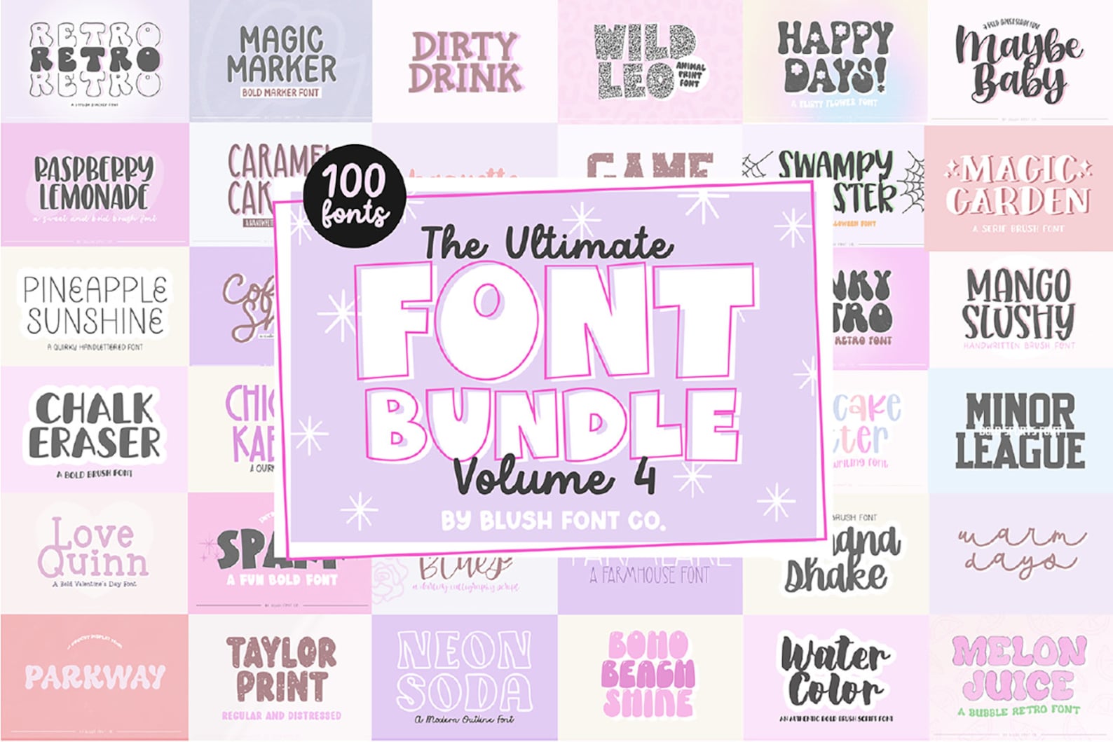 100 FONTS - Ultimate Font Bundle Vol 2022, Font Bundle for Cricut ...