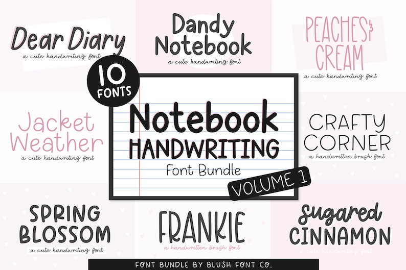 MEGA Handwriting Font Bundle Vol. 1 Font Bundle for Cricut - Etsy