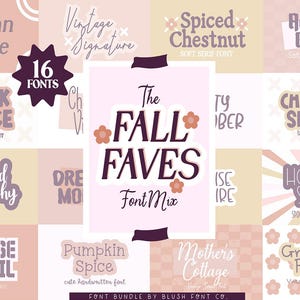 16 FONTS! FALL FAVES Font Mix - Font Bundle, Font Bundles for Cricut ...